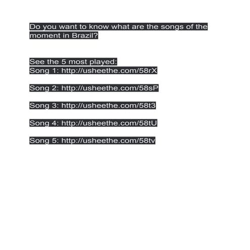 Top Brazil musics | PDF