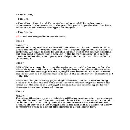 Treatment script | PDF