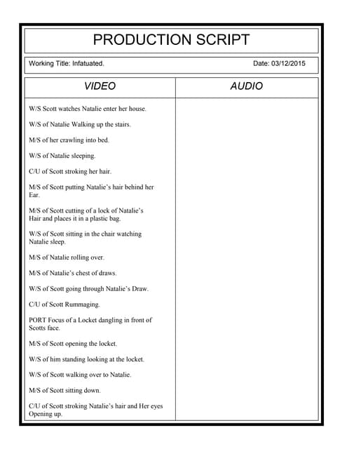 Production script scene 1. | PDF