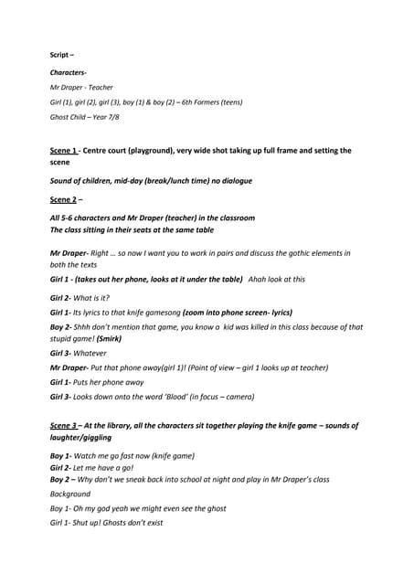 Updated final script | DOCX | Television | Entertainment