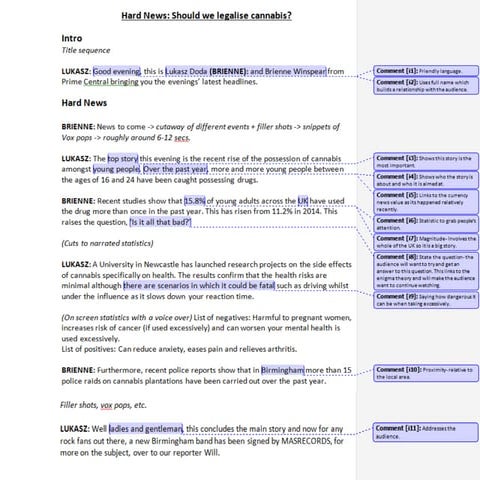 Script analysed | PPT
