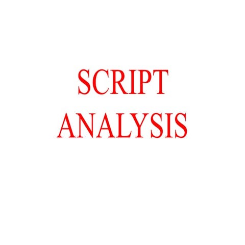 Script analysis | PPTX