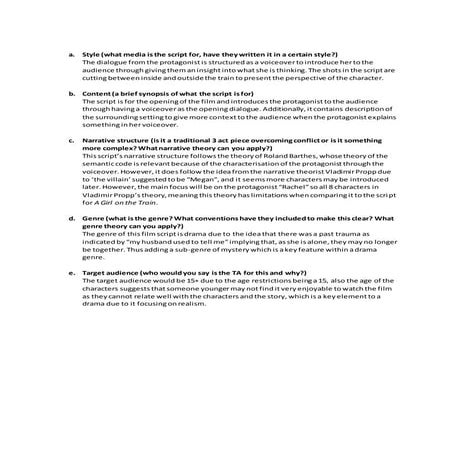 Script analysis | PDF