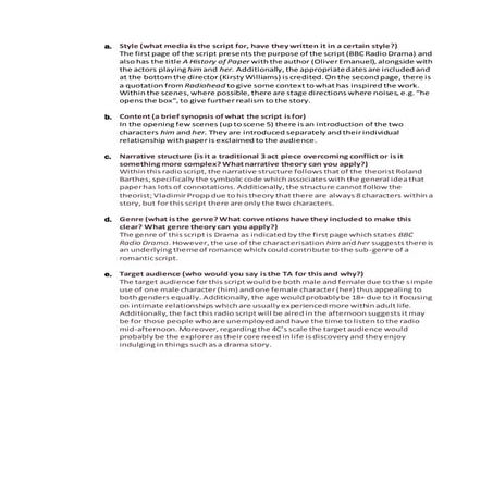 Script analysis | DOCX