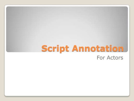 Features of a Play Script for elementary | PPT