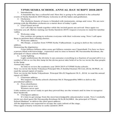 master of ceremony script for Prom