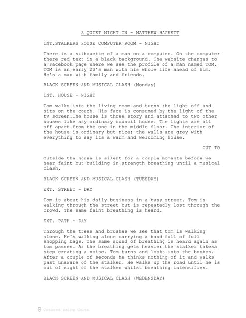 Script a silent night in (2).pdf final draft | PDF