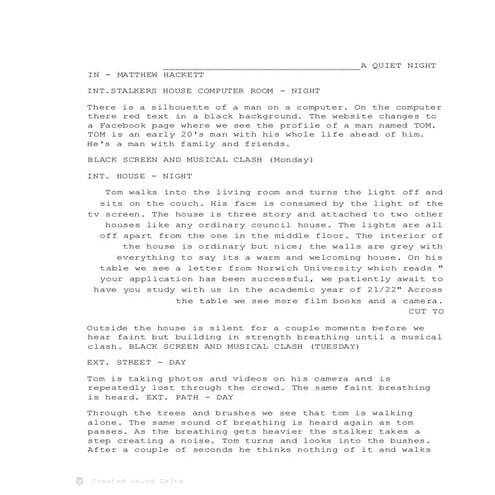 Script a silent night in (2).pdf final draft | DOCX