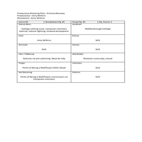 Script breakdown | DOCX