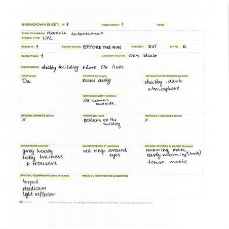 Script breakdown | PDF