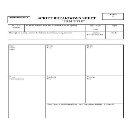 Filming Schedule | DOC