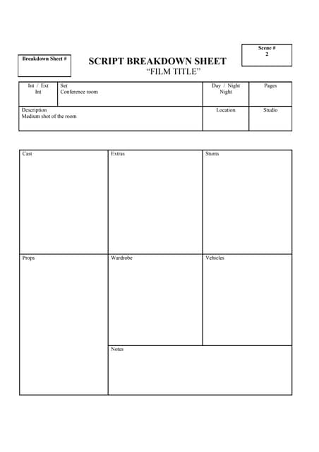 Script Breakdown Sheet8 | PDF