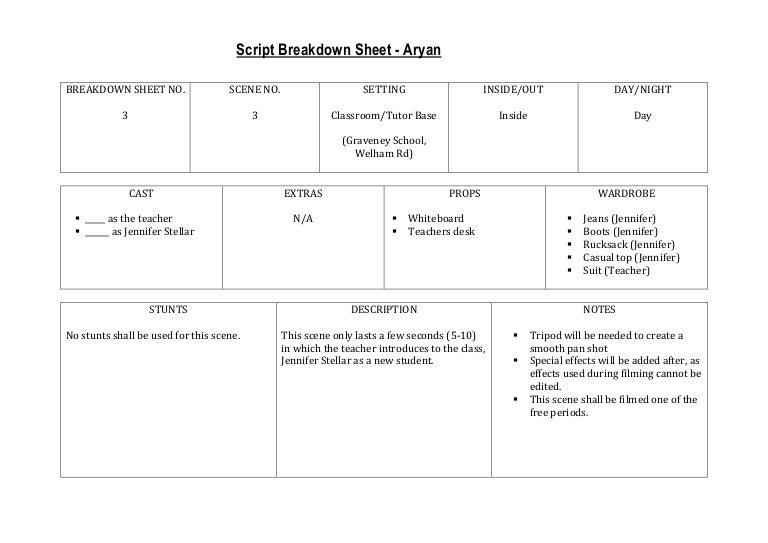 Script breakdown sheet3