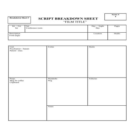 Script Breakdown Sheet4 | PDF