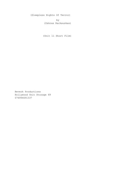 First draft script | PDF