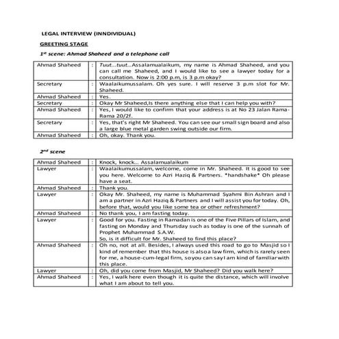 CTA Individual Interview script | DOCX