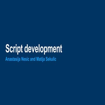 Script development AS Media | PPT
