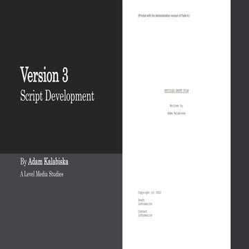 Script development - version 3 | PPTX