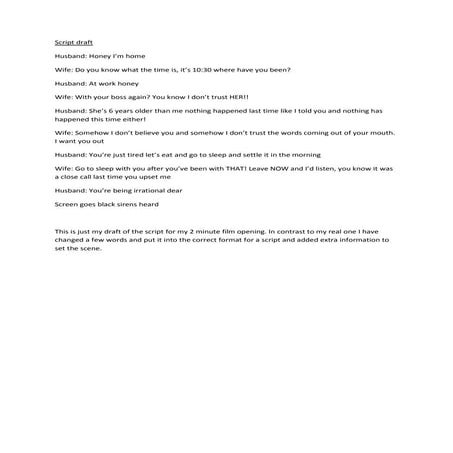 Draft of Script | DOCX