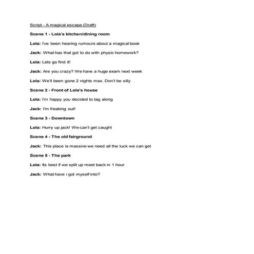 Script (Draft) - VEL | DOCX | Books and Literature