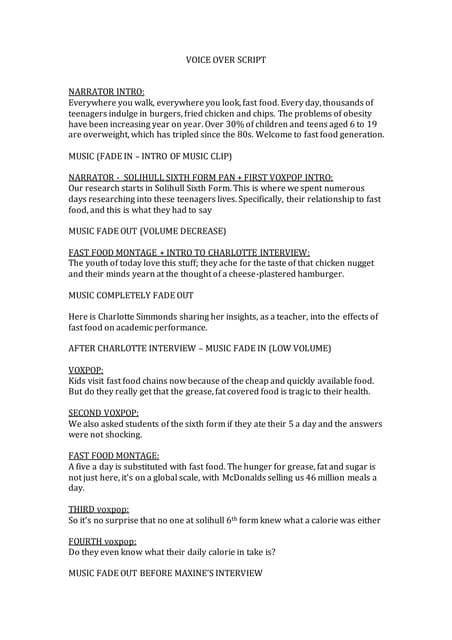 PLANNING - Radio Script | PDF