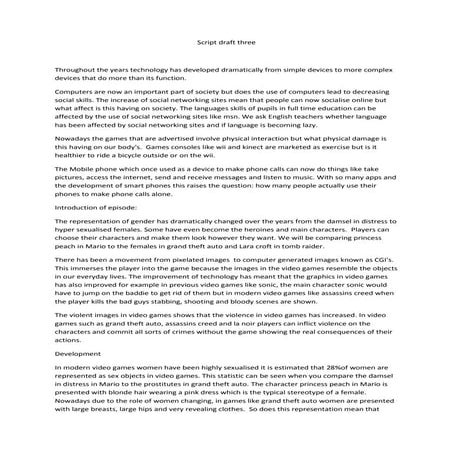 Script draft three | PDF