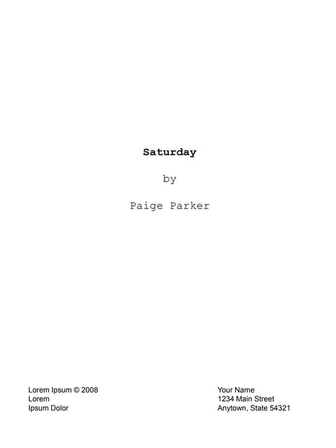 THE VISITOR - SCRIPT ONE | PDF