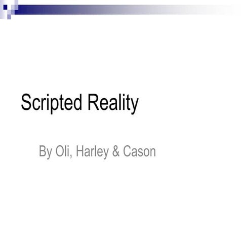 Scripted Reality Presentation | PPTX | Reality TV | Genres