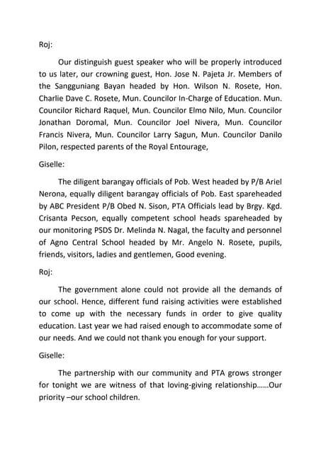 INTRAMURALS OPENING PROGRAM SCRIPT.docx | Awards Shows | Events