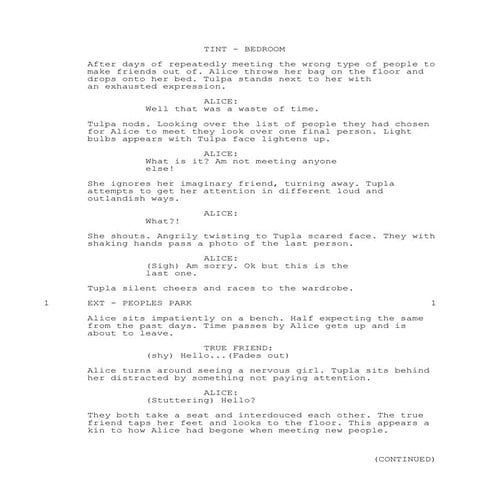 Shooting script | DOCX