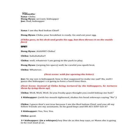 Script for drama performance | PDF
