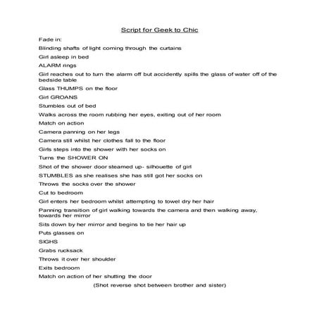 Script for geek to sheik | PDF