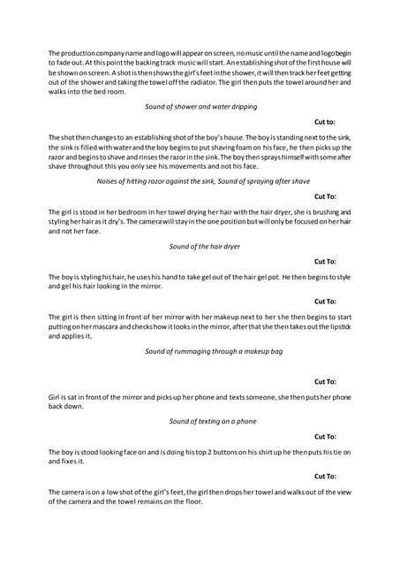 Opening scene script-2 | PDF | Movies | Entertainment