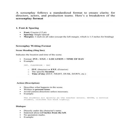 Fiction Film Script Formatting: A Beginner’s Guide | DOCX