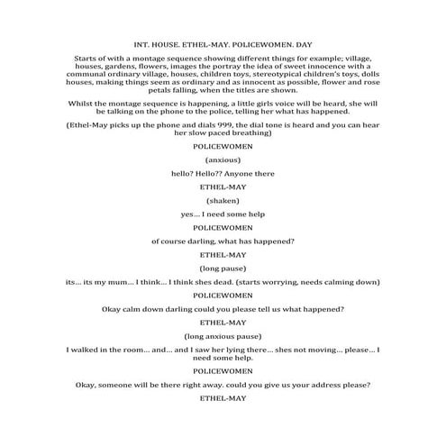 Script for media horror | PDF