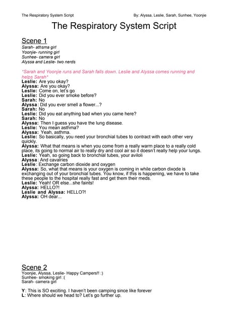 Science skit script | DOCX