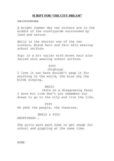 City life script | DOC