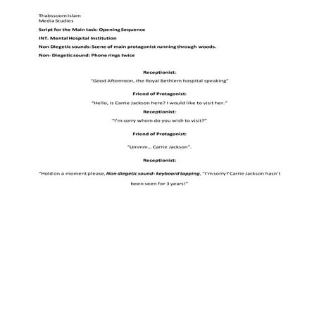 Preliminary Task Shot List Media Docx