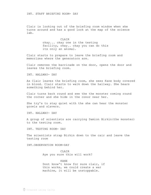 Script for film project | PDF