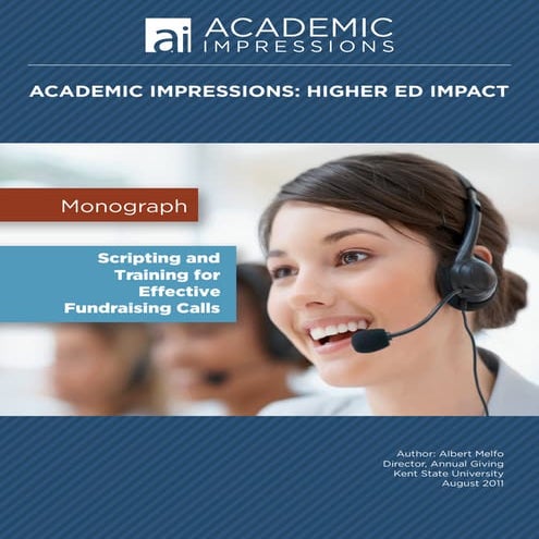 Scripting and training for effective fundraising calls | PDF