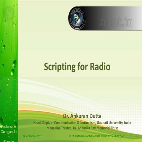 Scripting for Radio | PPTX