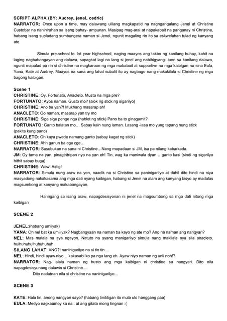 BAKIT BABAE ANG NAGHUHUGAS NG MGA PINGGAN? | DOCX