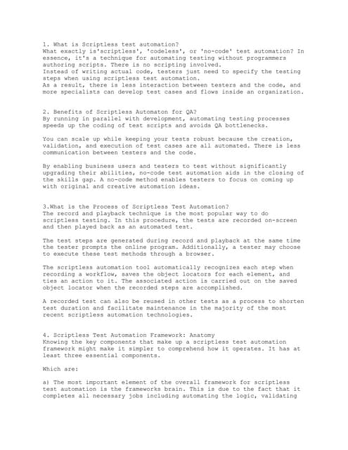 Scriptless Test Automation Is Transforming Software Testing Pdf