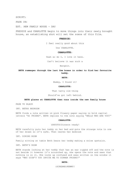 The Replacement Script | PDF