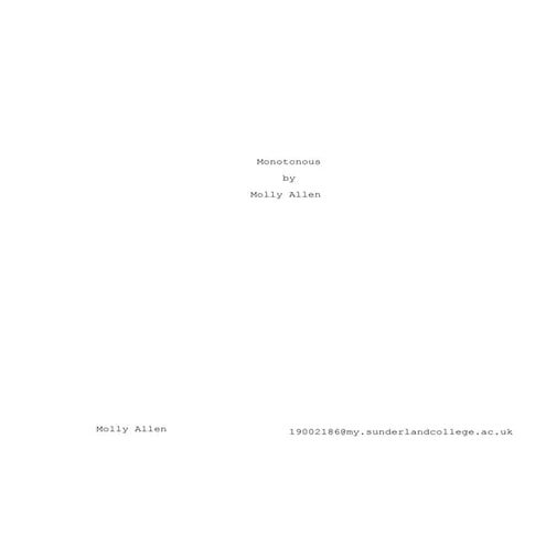 Day one of production | DOCX