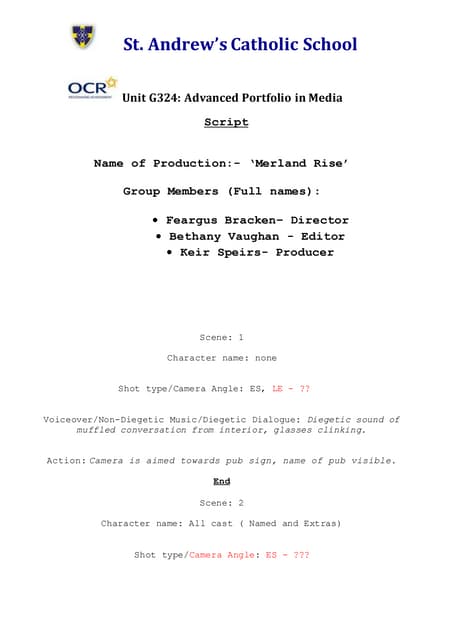 script 'The Corner' | DOCX