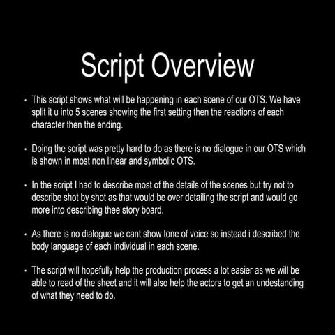 Script overview | PPT