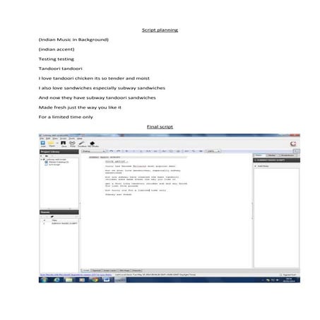 Script planning | DOCX
