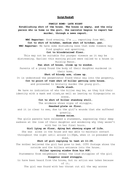 Film Opening SCRIPT | PDF