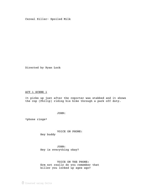 Horror movie script